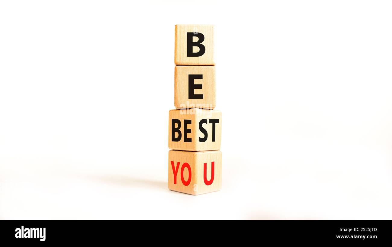 Motivational be you and best symbol. Concept words Be you Be best on ...