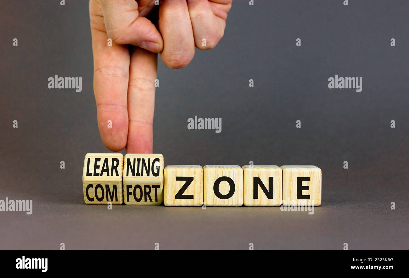 Comfort or learning zone symbol. Concept words Comfort zone Learning ...