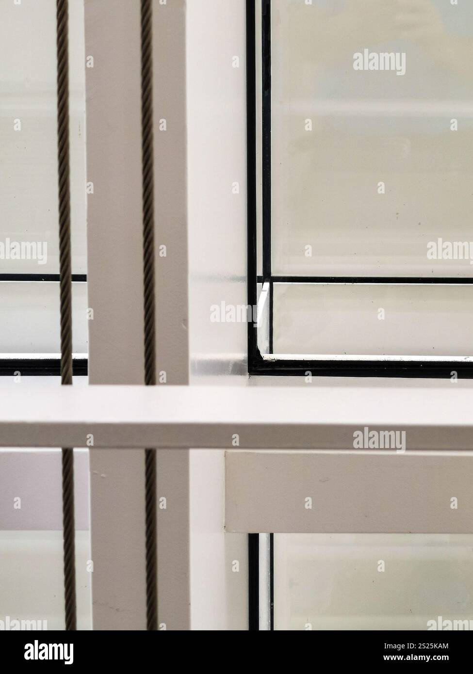 Lines and shapes intersect in a contemporary architectural detail. The ...