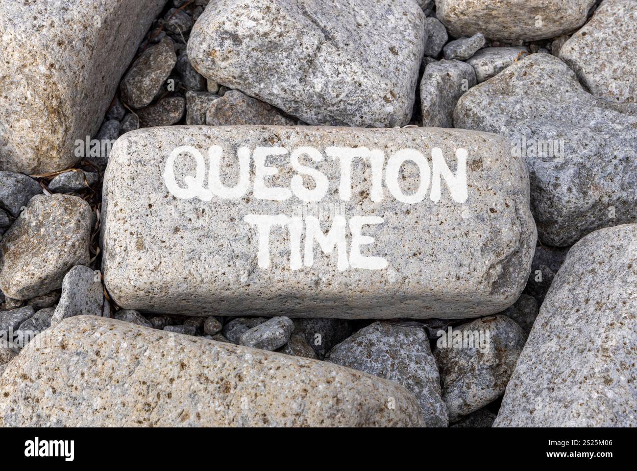Question time symbol. Concept words Question time on beautiful grey ...