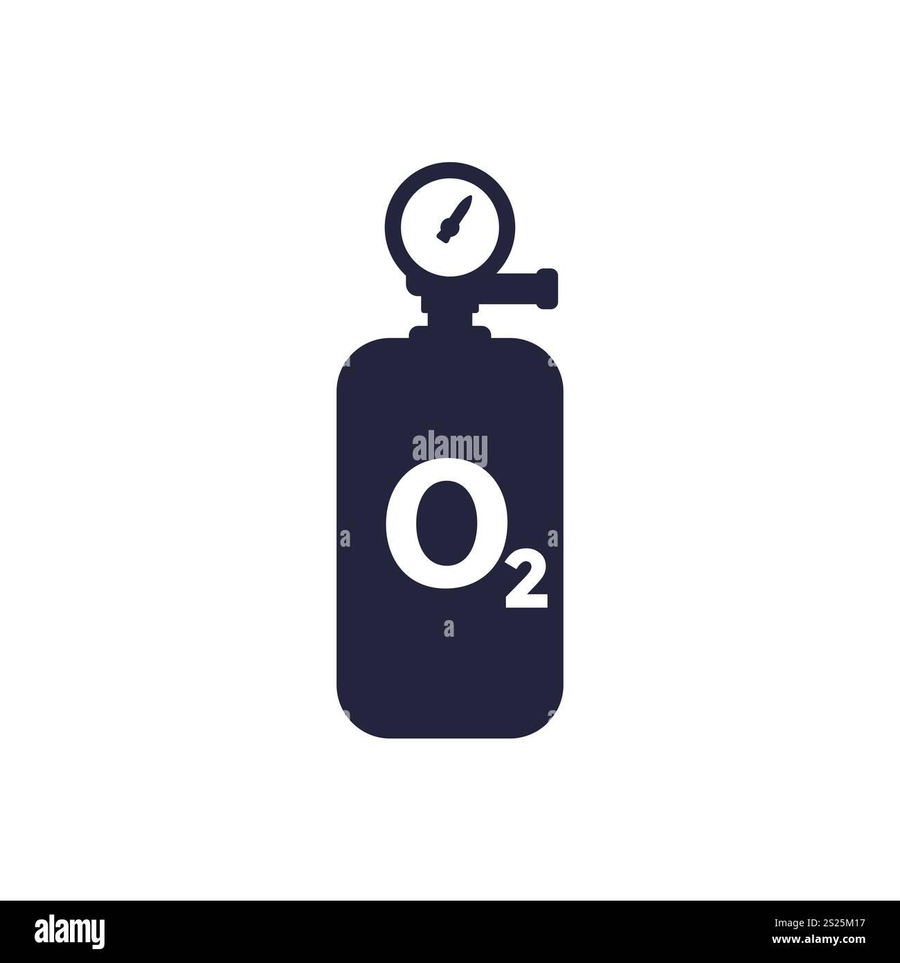 oxygen tank icon, gas cylinder pictogram on white Stock Vector Image ...