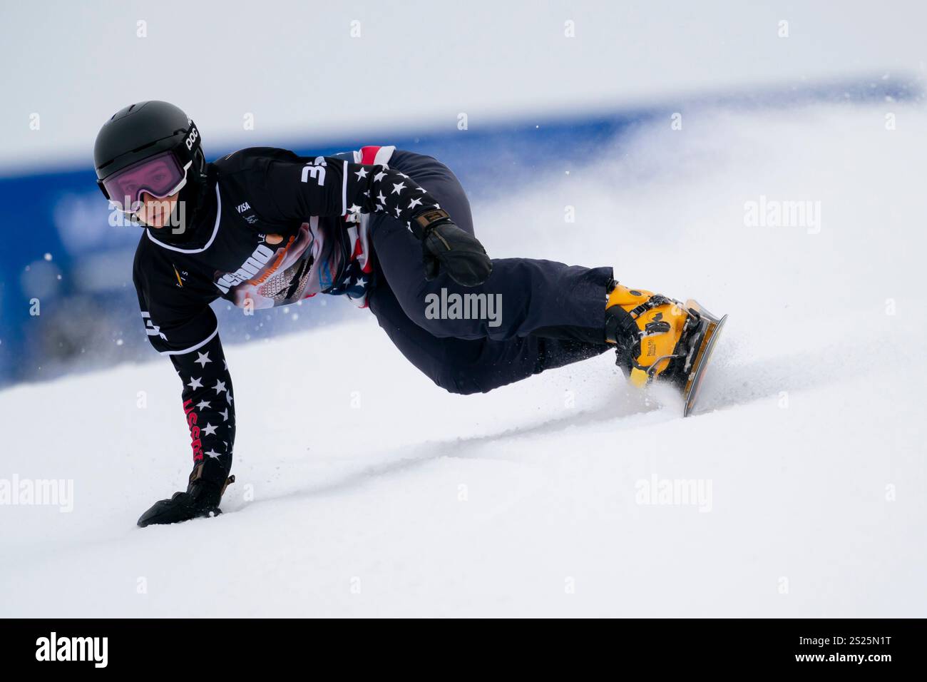 PFLUM Iris (USA) competing in the Visa Fis Snowboard World Cup 2025 ...