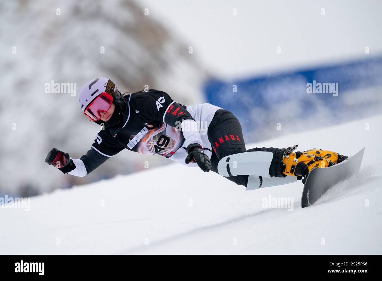 FARRELL Megan (CAN) competing in the Visa Fis Snowboard World Cup 2025 ...