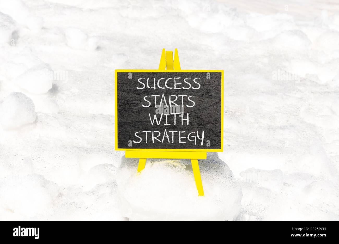 Success starts with strategy symbol. Concept words Success starts with ...