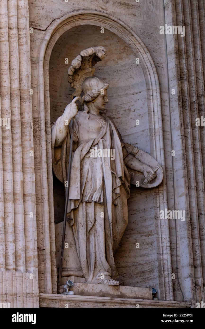 Statue of Fortitude in the portico of St. Peter's Basilica in the ...
