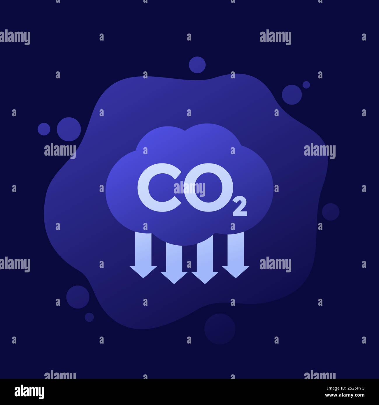 co2 gas, carbon dioxide emissions reduction icon Stock Vector Image ...