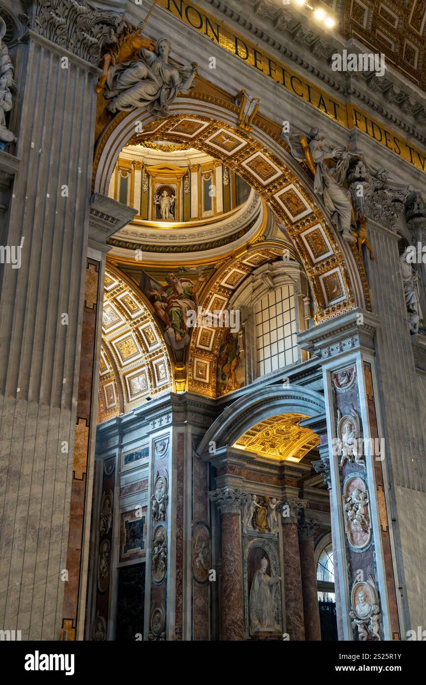 The entrance and dome of the Presentation Chapel in St. Peter's ...