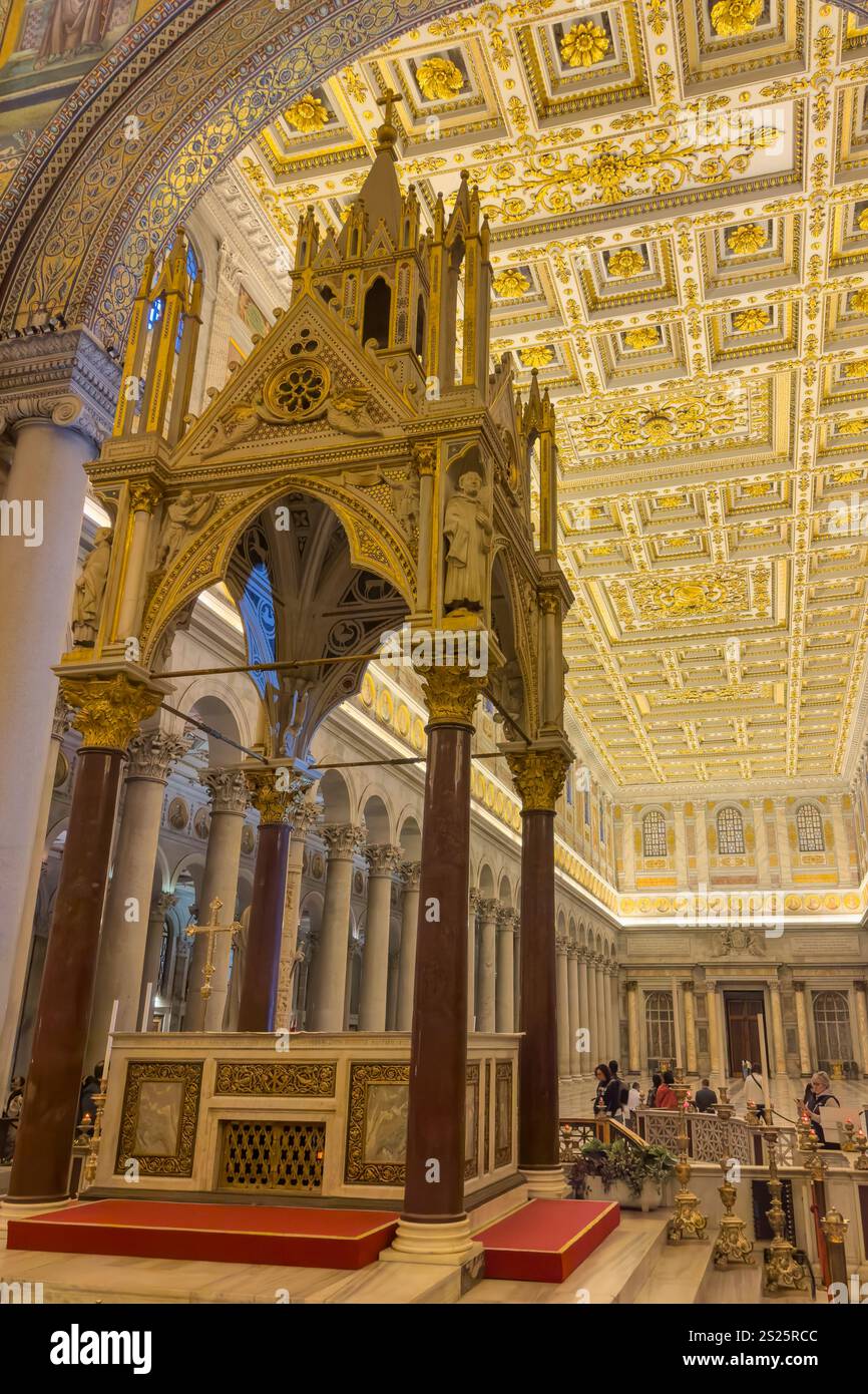The Gothic-style ciborium in the Basilica of St. Paul Outside the Walls ...