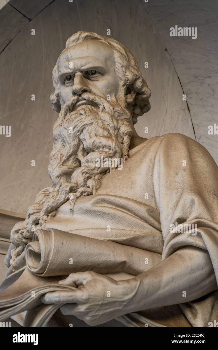 Statue of St. Paul on the portico of the Basilica of St. Paul Outside ...
