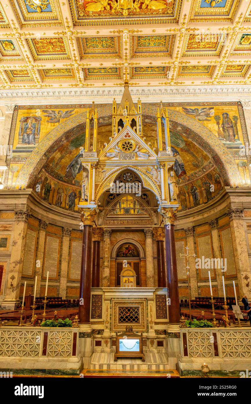The Gothic-style ciborium in the Basilica of St. Paul Outside the Walls ...