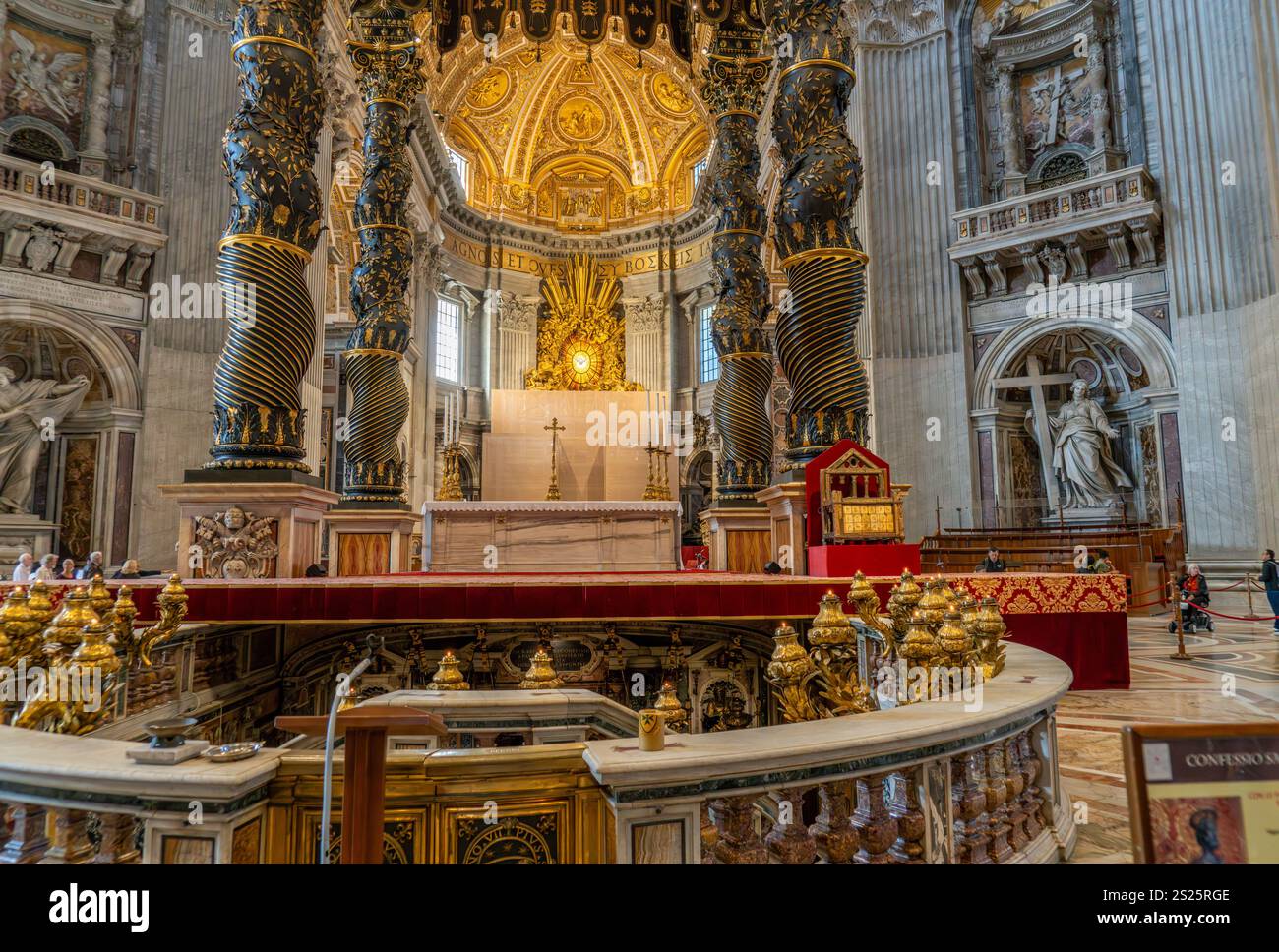 The Confessio in front of Bernini's Baldachin in St. Peter's Basilica ...