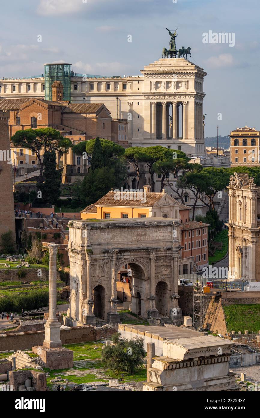 Arch of Septimius Severus in the Roman Forum in the Colosseum ...