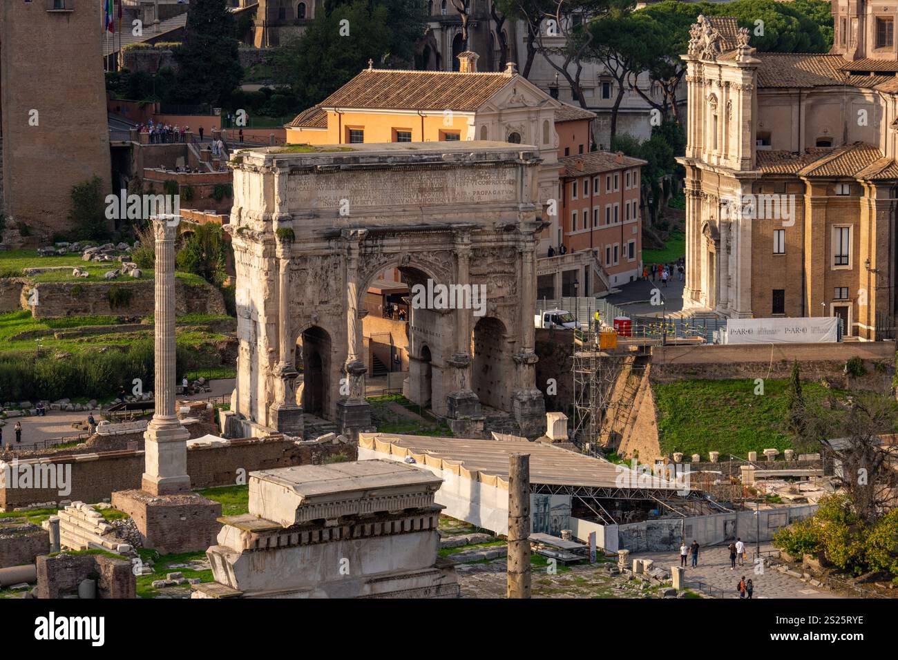 Arch of Septimius Severus in the Roman Forum in the Colosseum ...