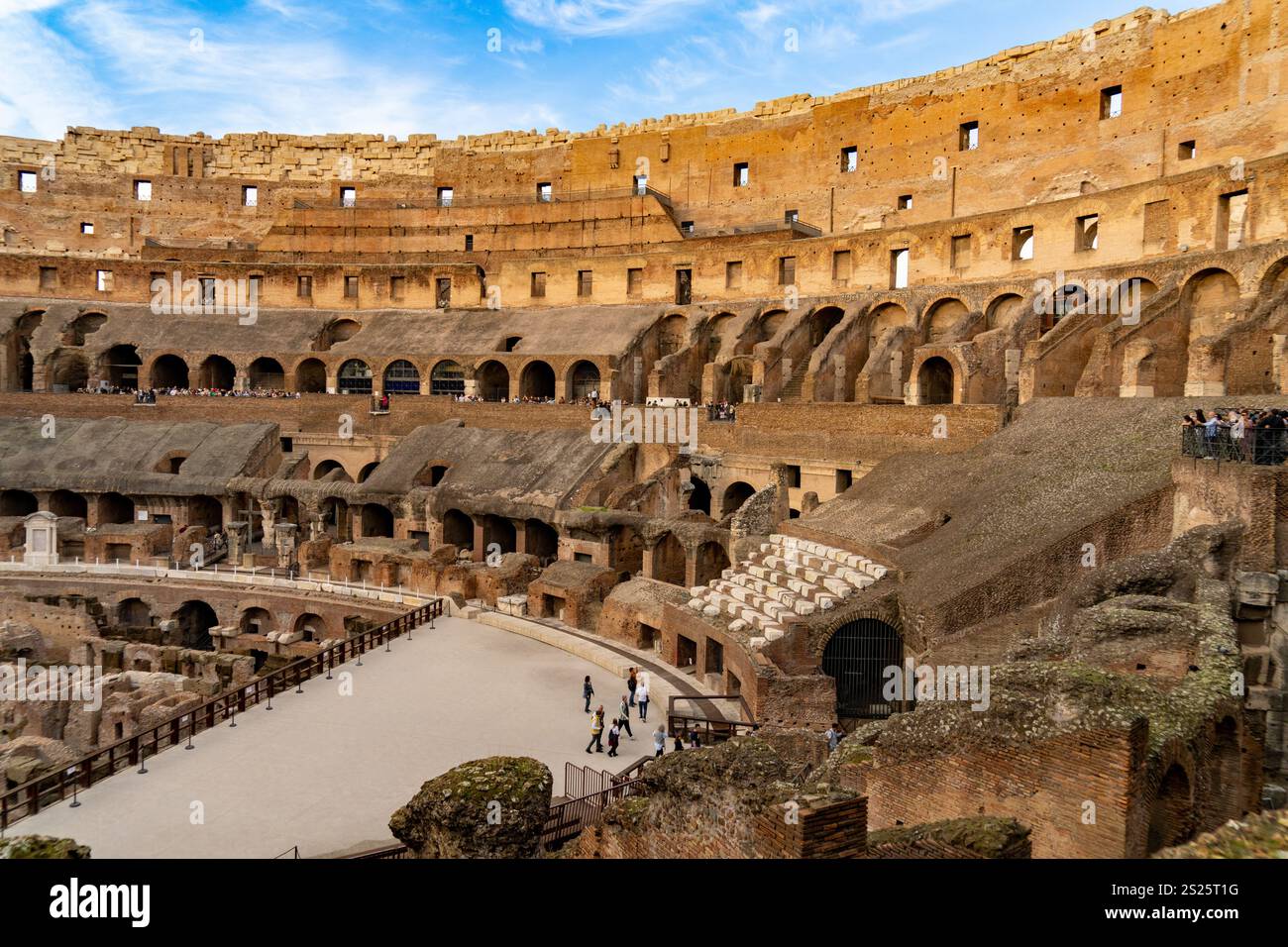 Interior of the Roman Colosseum or Flavian Amphitheater in Rome, Italy ...