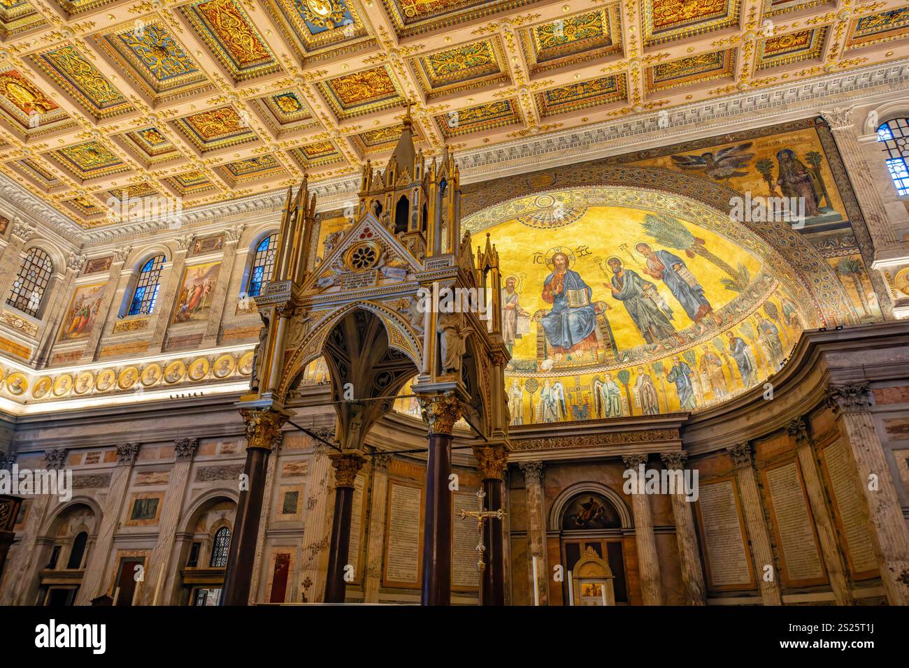 The Gothic-style ciborium in the Basilica of St. Paul Outside the Walls ...