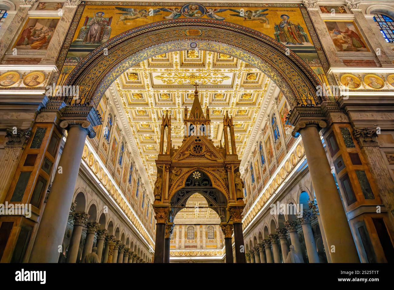 The Gothic-style ciborium in the Basilica of St. Paul Outside the Walls ...