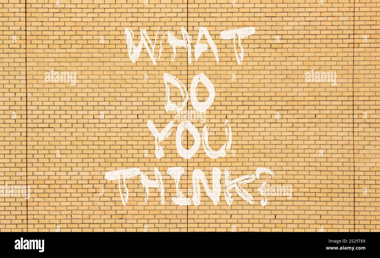 What do you think symbol. Concept words What do you think on beautiful ...