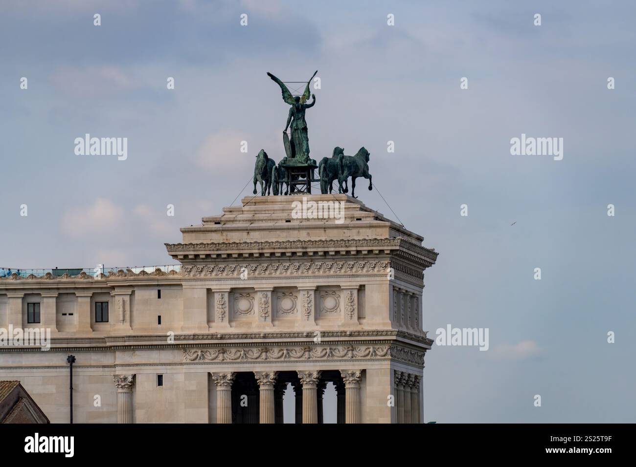 Statue of the WInged Victory atop the Victor Emmanuel II Monument in ...