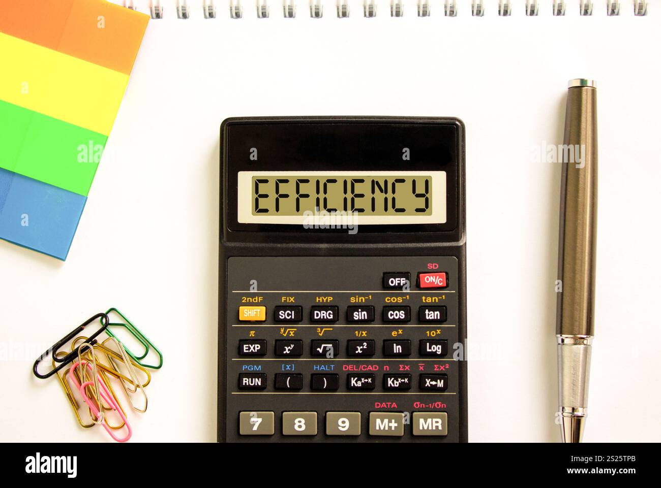 Efficiency symbol. Concept word Efficiency on beautiful white black ...