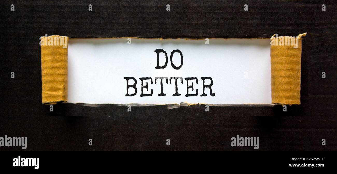 Do better symbol. Concept words Do better on beautiful white paper ...
