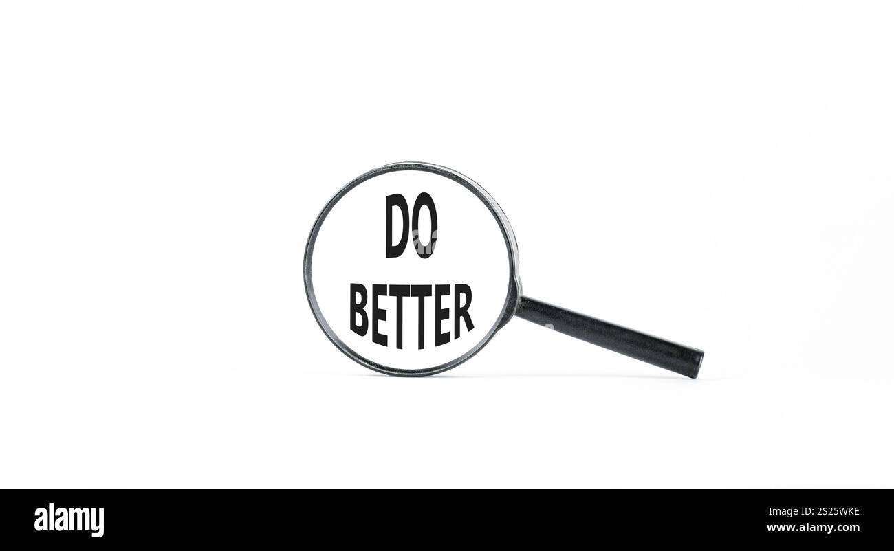 Do better symbol. Concept words Do better on beautiful white paper in ...