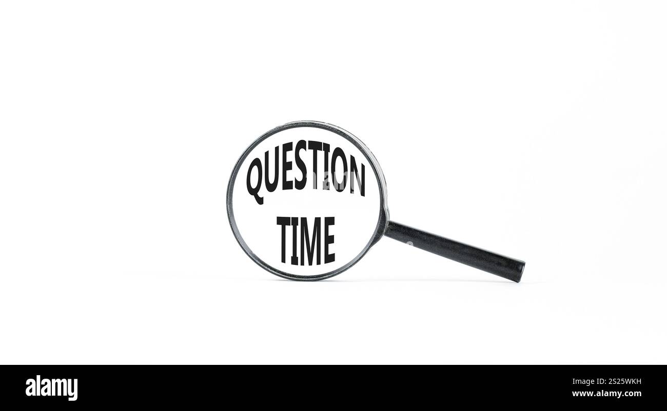 Question time symbol. Concept words Question time on beautiful white ...