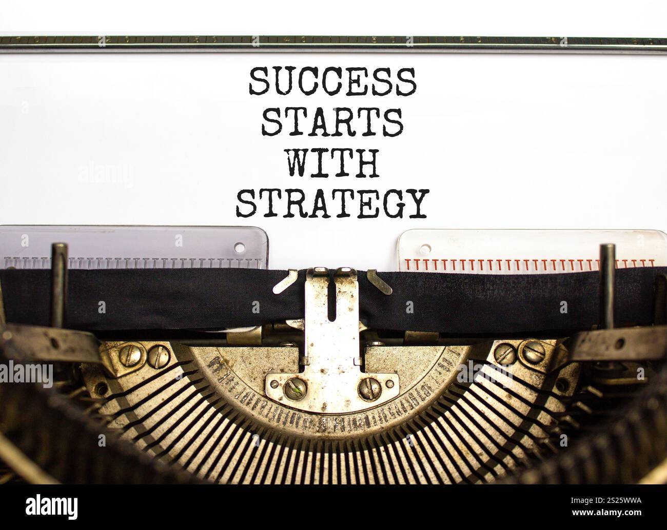Success starts with strategy symbol. Concept words Success starts with ...