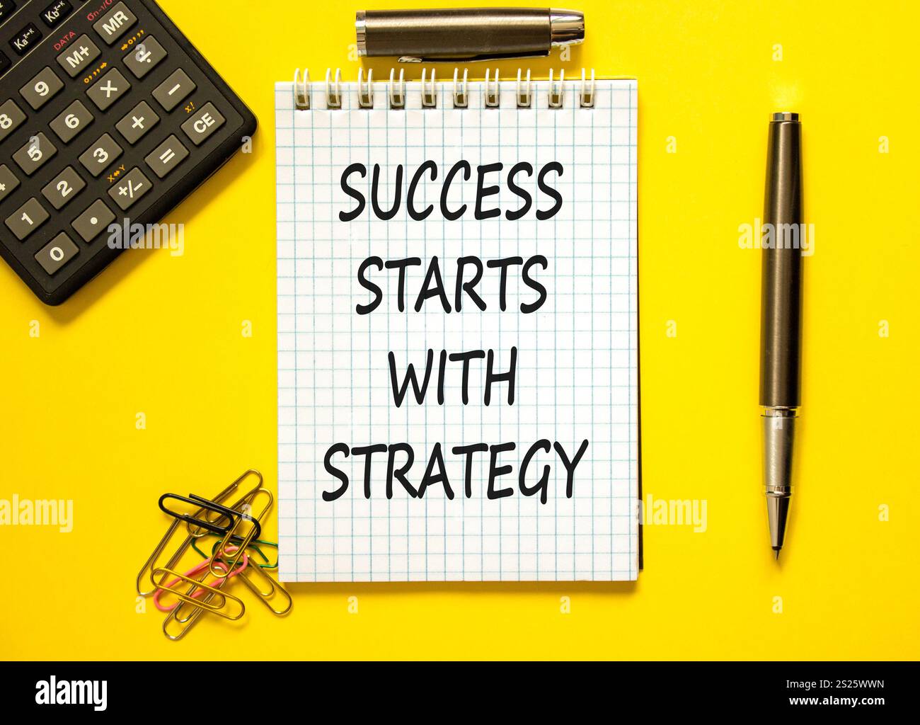 Success starts with strategy symbol. Concept words Success starts with ...