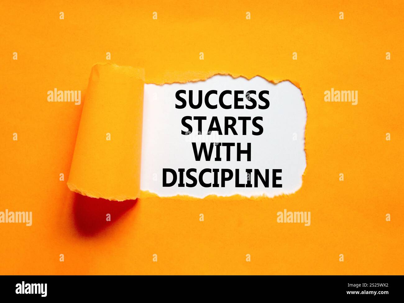 Success starts with discipline symbol. Concept words Success starts with discipline on beautiful ...