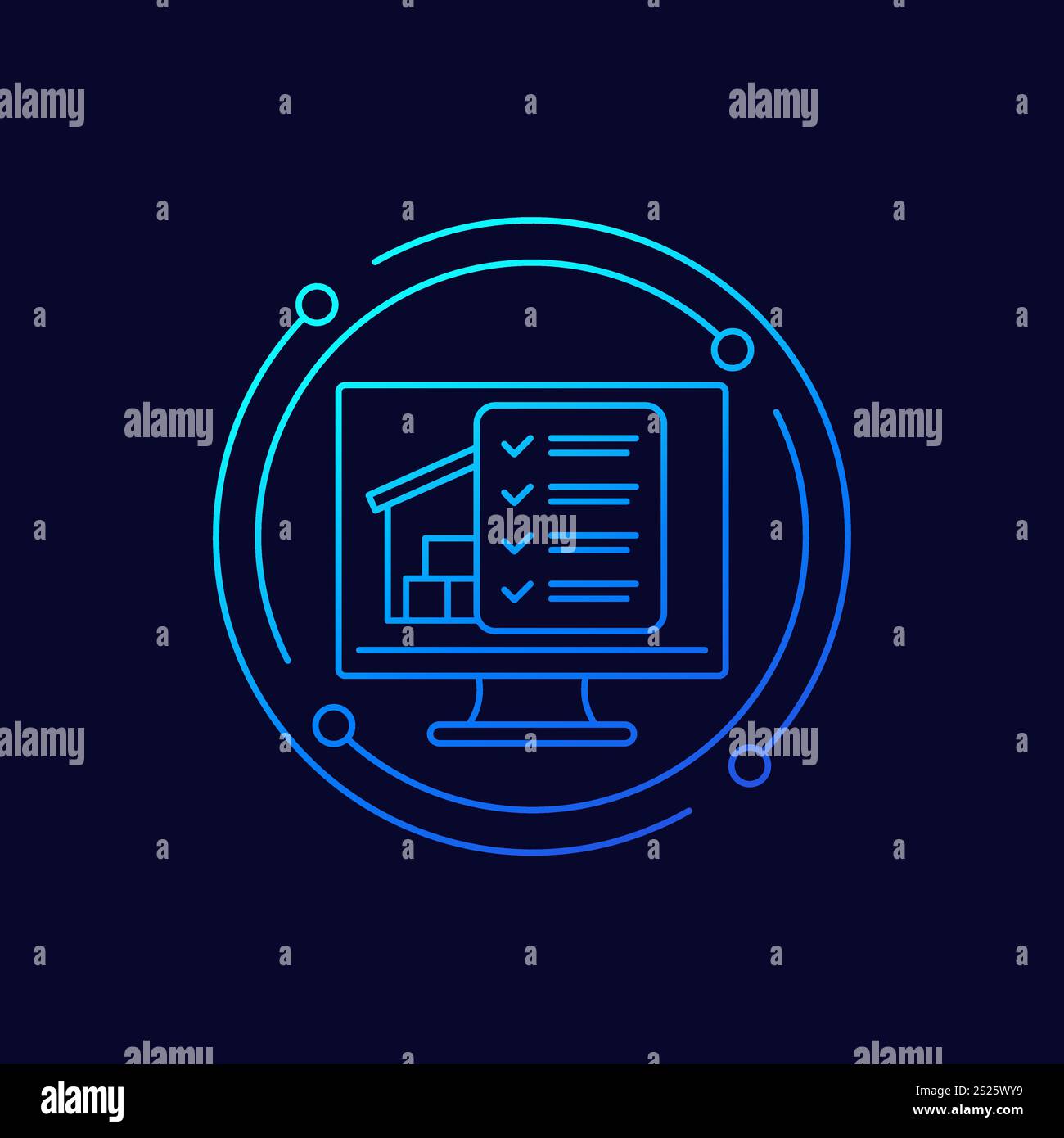 inventory control software icon, linear design Stock Vector Image & Art ...