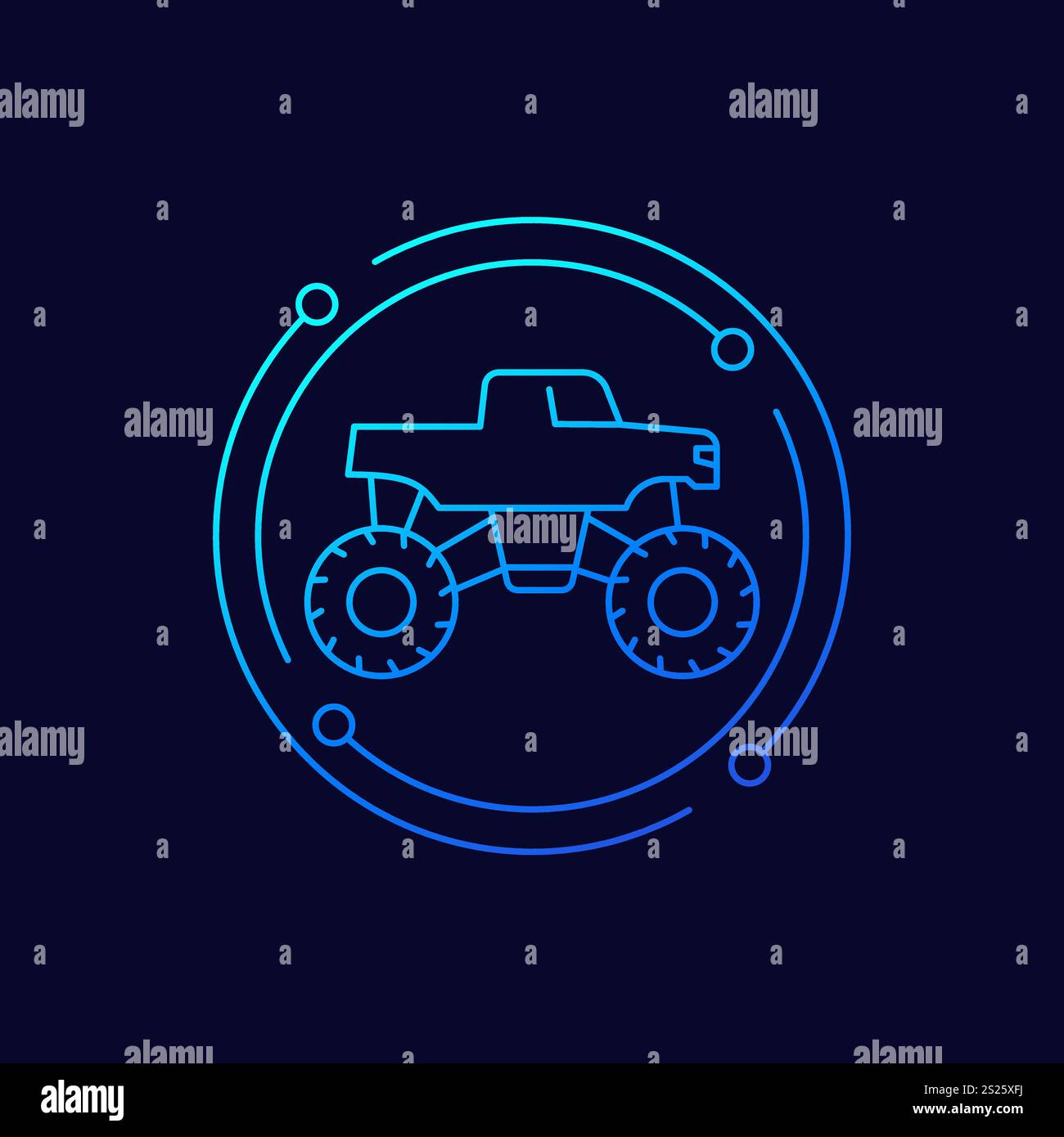 monster truck icon, linear design Stock Vector Image & Art - Alamy