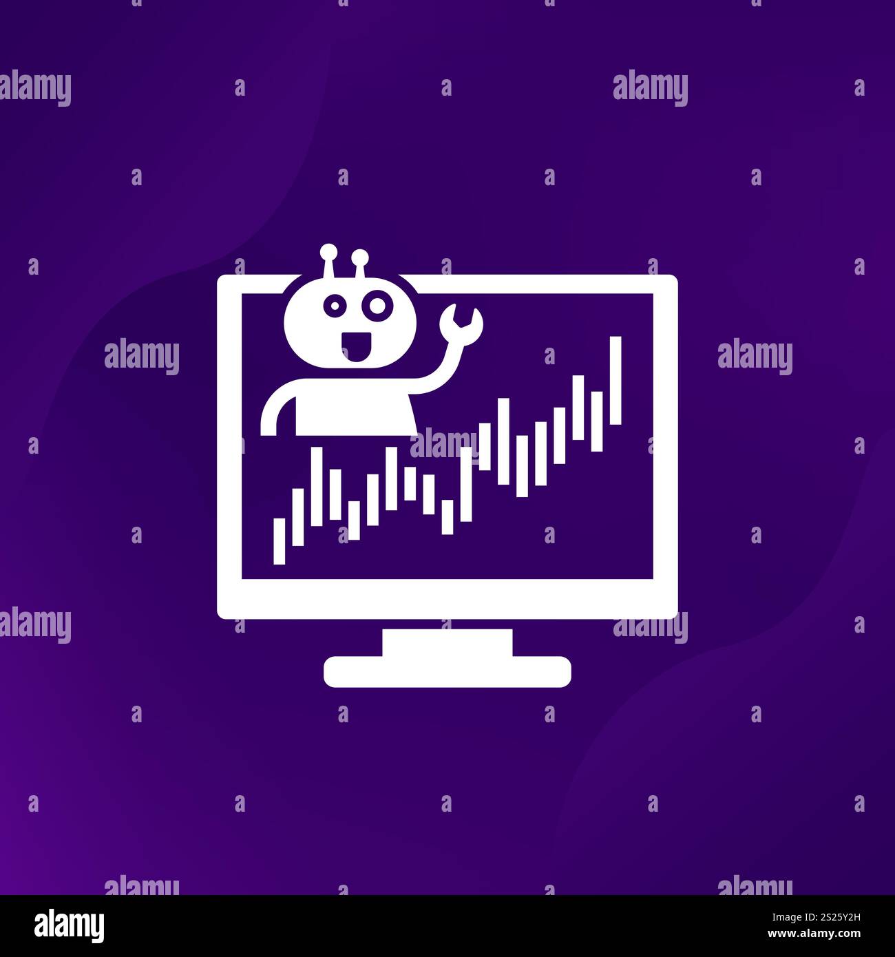 trading bot icon, automated trading vector Stock Vector Image & Art - Alamy