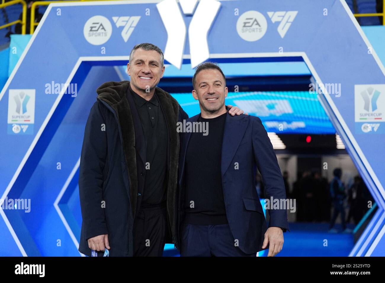 Riyadh, Saudi Arabia. 06th Jan, 2025. Cristian Vieri and Alessandro Del ...