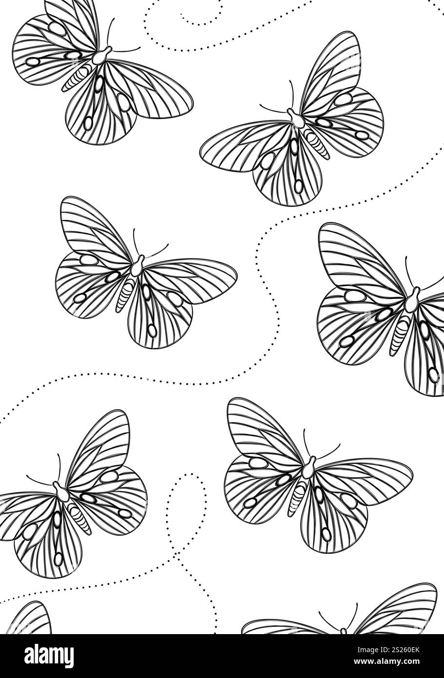 Pattern art butterfly, Layout for printing illustrations on T-shirts ...