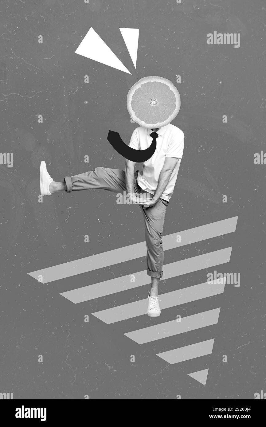 Collage picture funny man Black and White Stock Photos & Images - Alamy