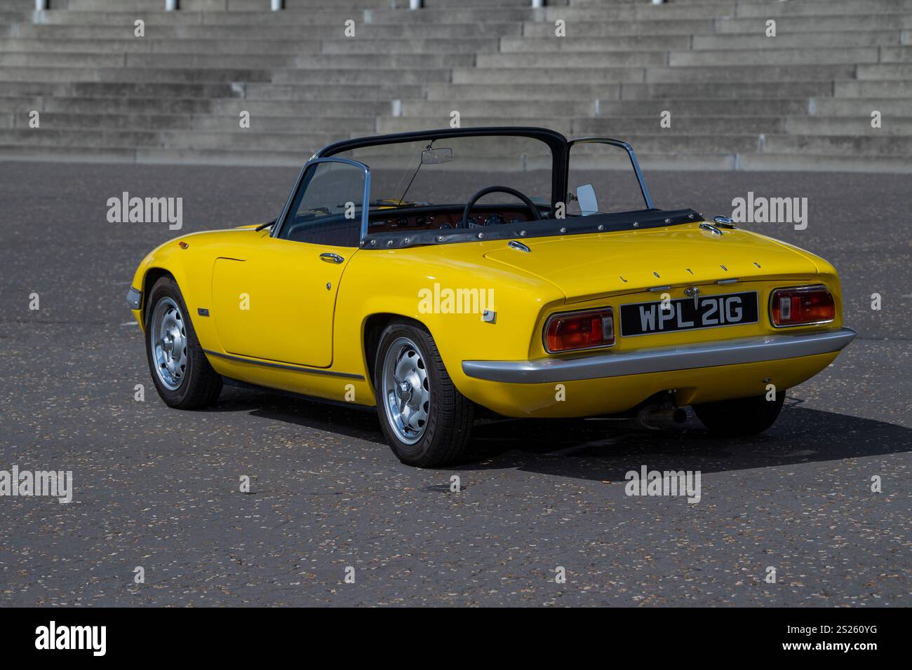 Yellow 1969 Lotus Elan SE S4 classic British sports car Stock Photo - Alamy