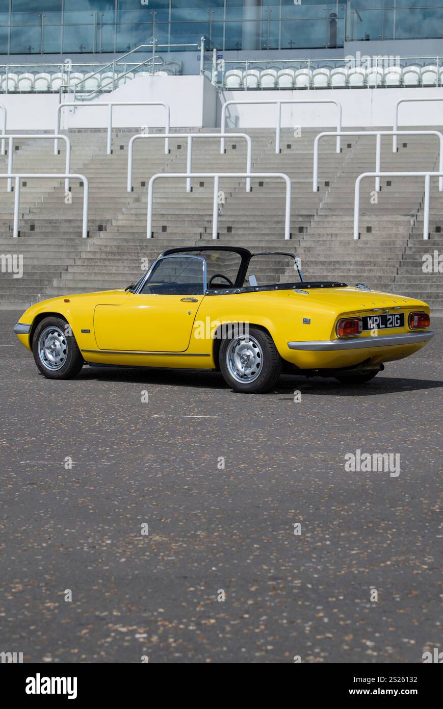 Yellow 1969 Lotus Elan SE S4 classic British sports car Stock Photo - Alamy