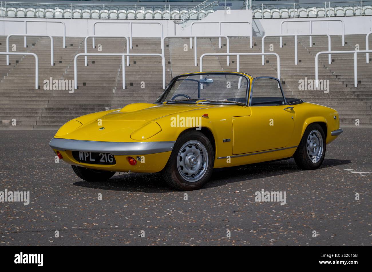 Yellow 1969 Lotus Elan SE S4 classic British sports car Stock Photo - Alamy