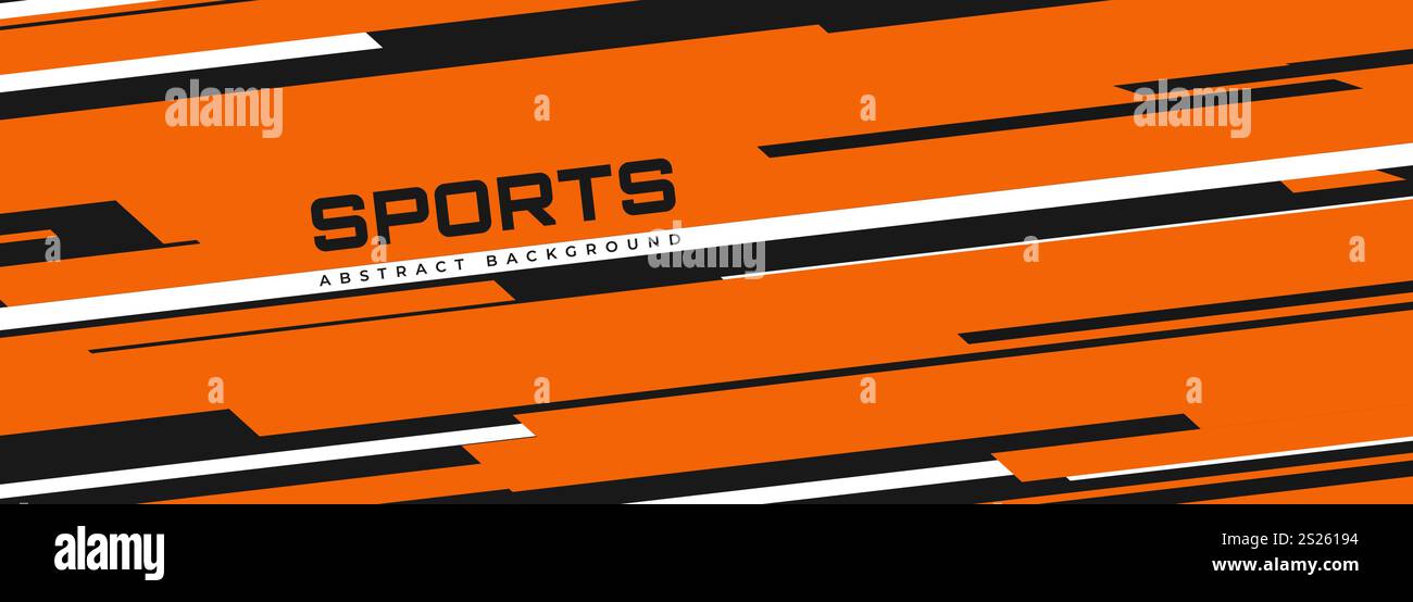 Abstract orange sports background. Modern sports banner design with ...