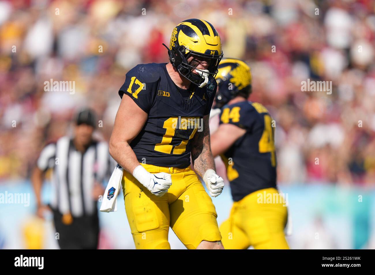 TAMPA, FL - DECEMBER 31: Michigan Wolverines tight end Marlin Klein (17 ...