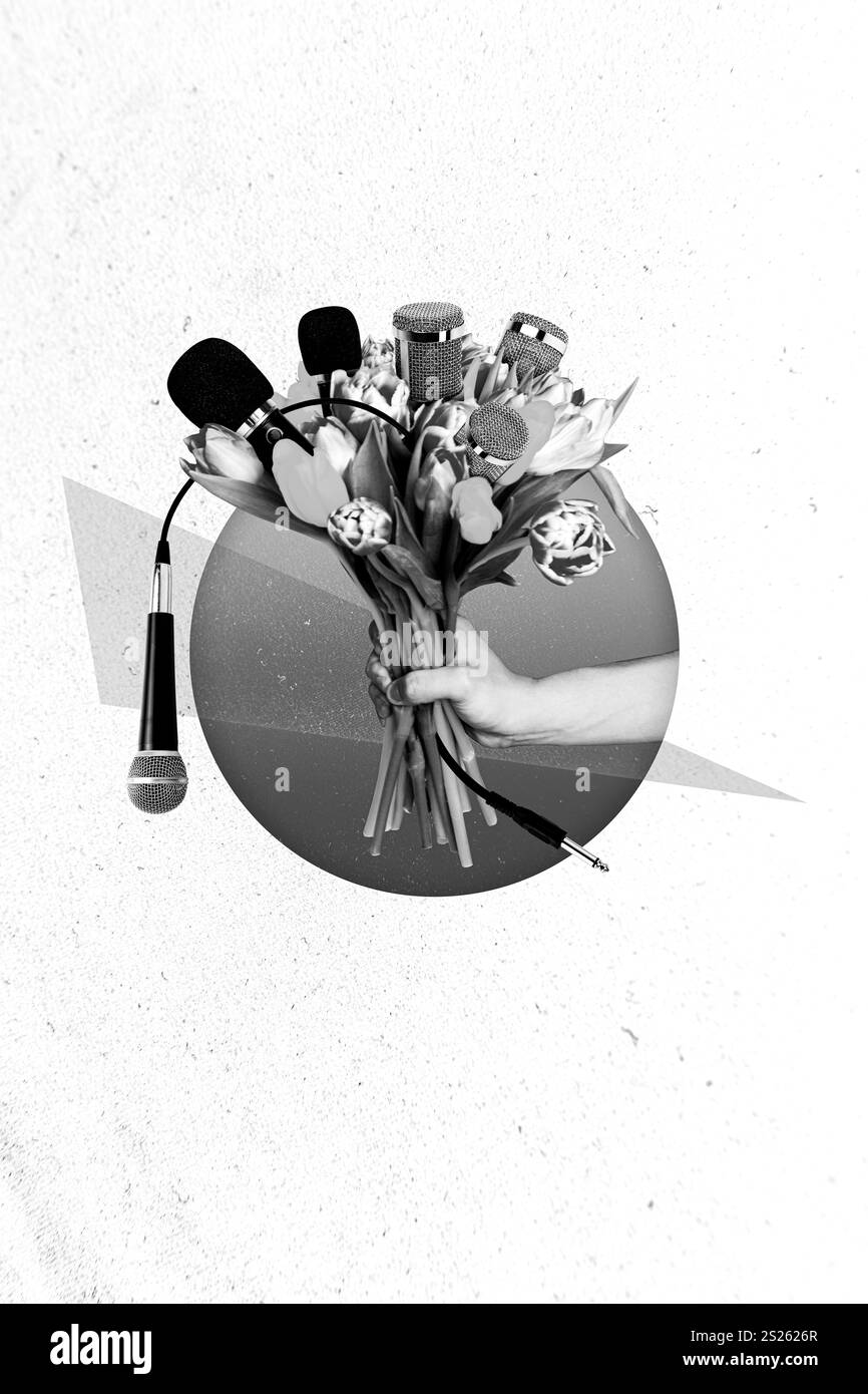 Creative photo 3d collage artwork poster postcard of human arm ...