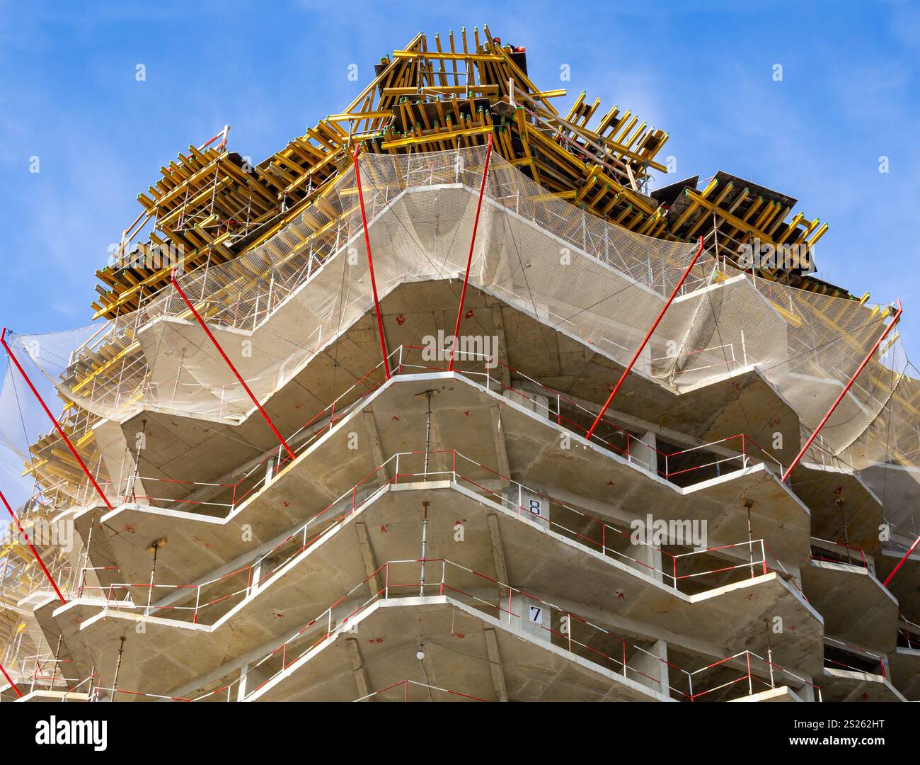 Fragment of the monolithic frame of a new high-rise building Stock ...