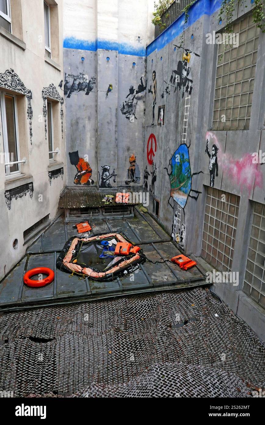 The Walled Off Hotel, The World Of Bansky museum, Paris, France, Europe ...