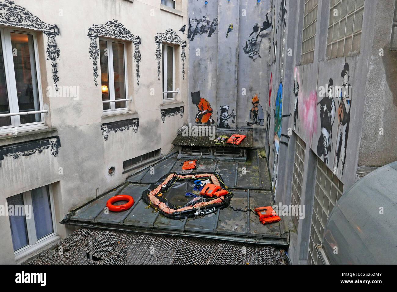 The Walled Off Hotel, The World Of Bansky museum, Paris, France, Europe ...