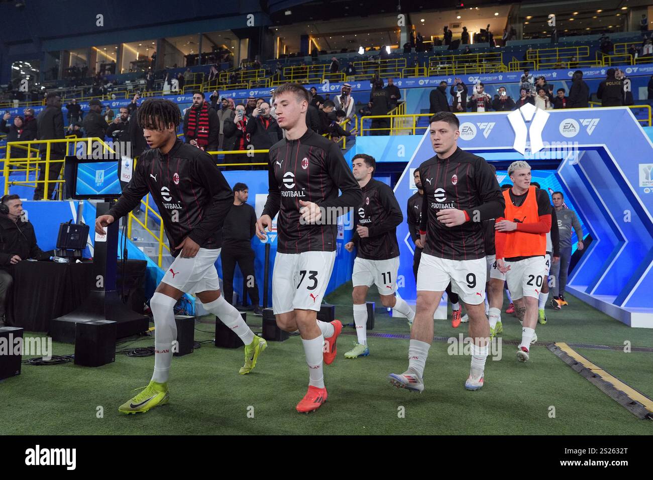 Riyadh, Saudi Arabia. 06th Jan, 2025. Milan team warms up prior to the ...