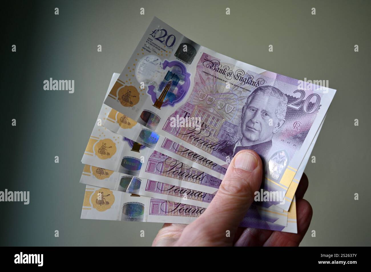King Charles III Twenty Pound Banknotes Stock Photo - Alamy