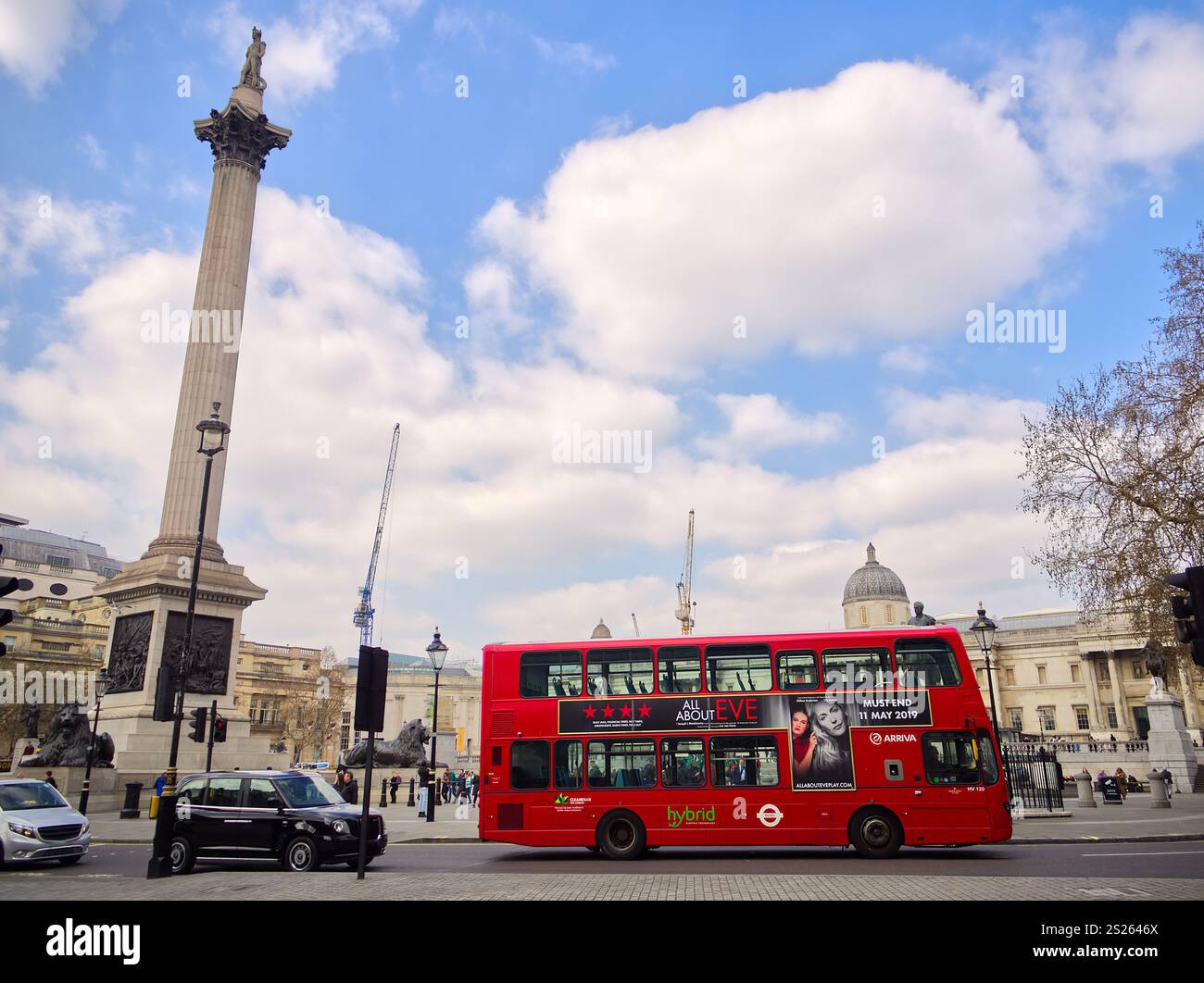 London, United Kingdom - March 28, 2019: Red double-decker bus in ...
