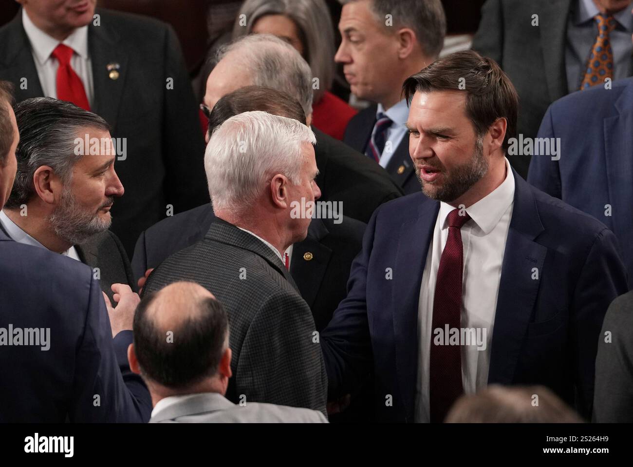 Vice President-elect JD Vance is congratulated after a joint session of ...