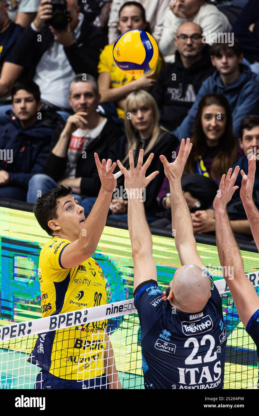 Modena, Italy. 06th Jan, 2025. Attack of Tommaso Rinaldi during the ...