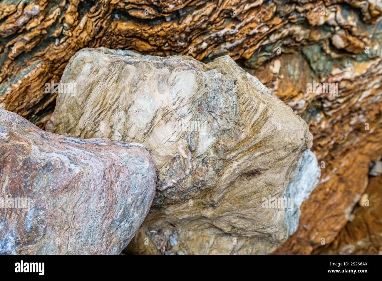 Explore the intricate details of a majestic rocky cliff face ...